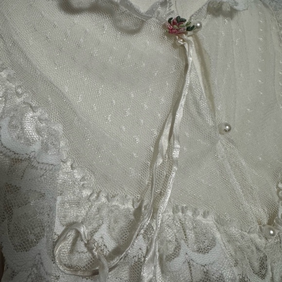Nise Steven | Intimates & Sleepwear | Vintage Elegant White Lace ...